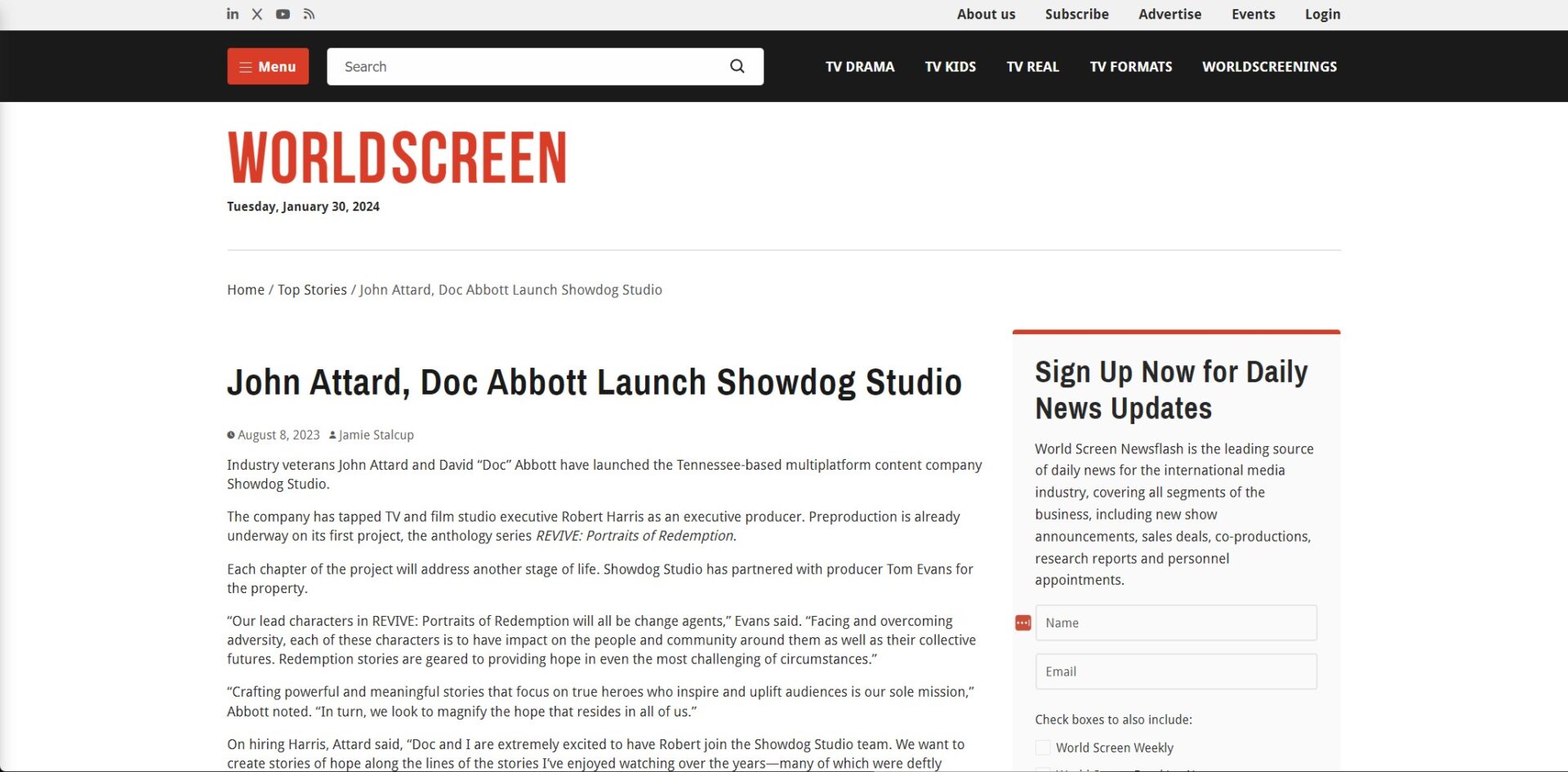 Worldscreen - Showdog Studio